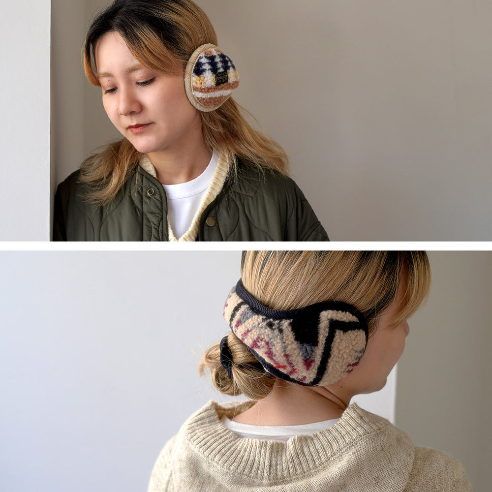 PENDLETON（ペンドルトン） ボア イヤーマフラー / 後ろ耳当て 折りたたみ 柄 メンズ レディース BOA EAR MUFF｜ROCOCO ONLINE STORE