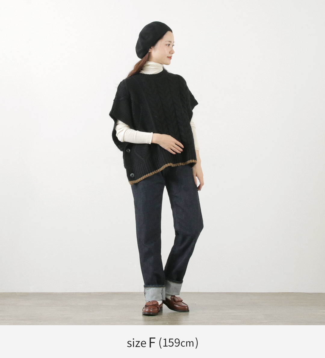 KELEN（ケレン） OSRAM 2WAY デザイン ニットジレ / レディース トップス ベスト ショート クルーネック ケーブル編み O – ROCOCO ONLINE STORE