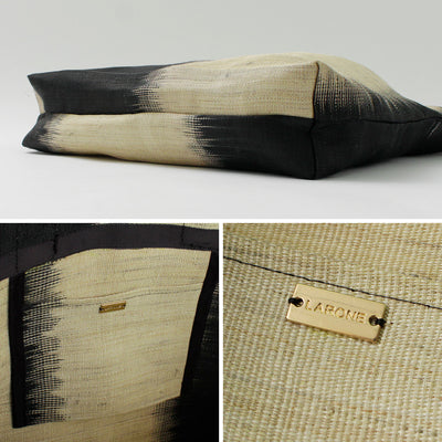 LARONE（ラロネ） ビッグ トートバッグ パターン / レディース ハンドバッグ 大容量 天然素材 草木 Big Tote Patter ...