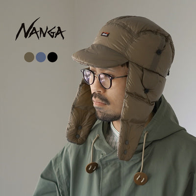 NANGA（ナンガ） マウンテンロッジ ダウン イヤーフラップキャップ / フライトキャップ 帽子 アウトドア ユニセックス MOUNTAIN ...