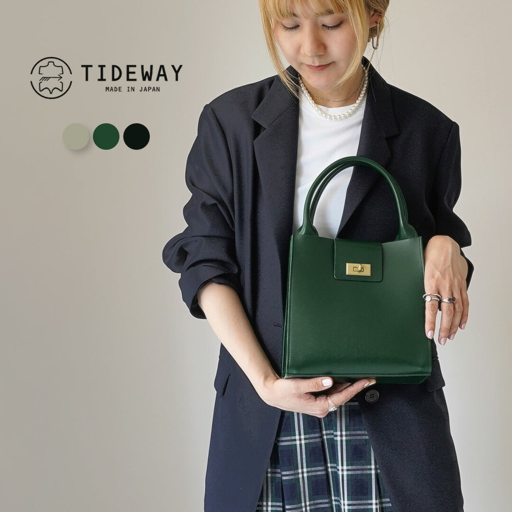 TIDEWAY（タイドウェイ） MOSS メタルツイスト トート / レディース ハンドバッグ ミニ 鞄 かばん 牛革 本革 日本製 ...