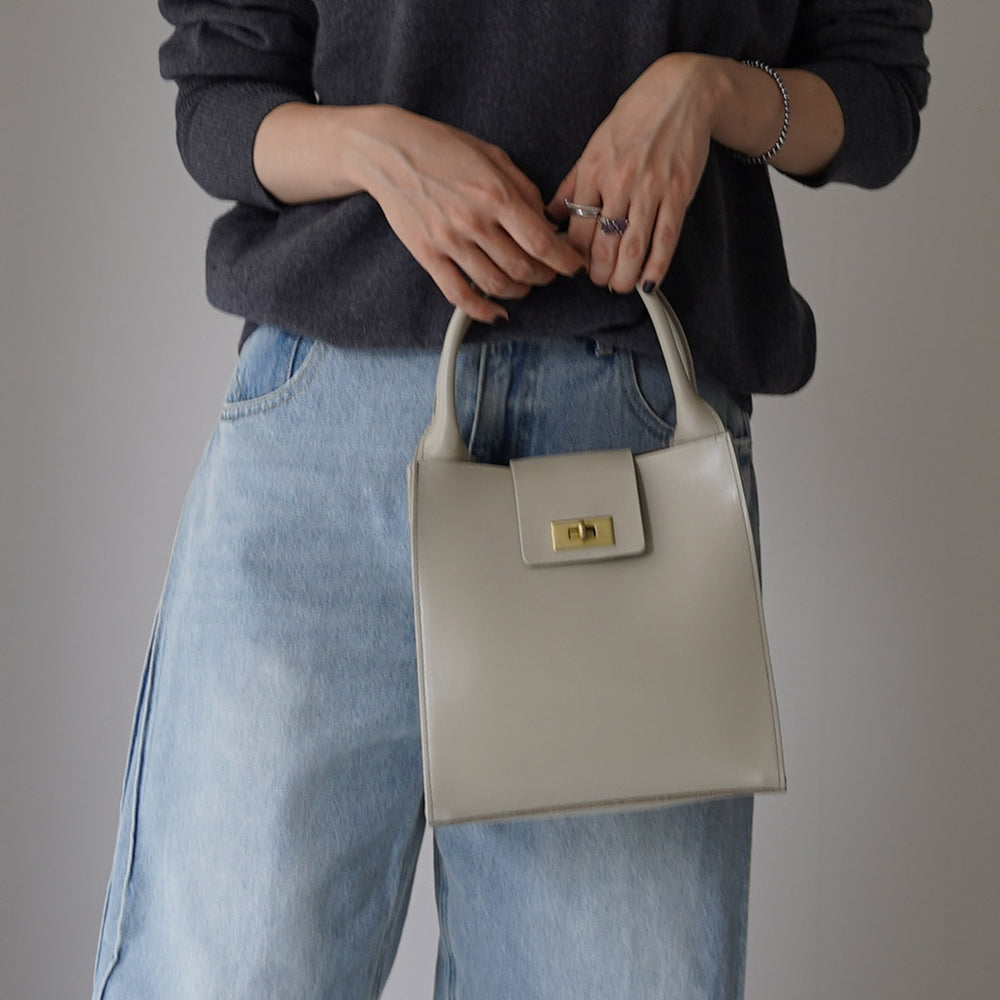 TIDEWAY（タイドウェイ） MOSS メタルツイスト トート / レディース ハンドバッグ ミニ 鞄 かばん 牛革 本革 日本製 ...