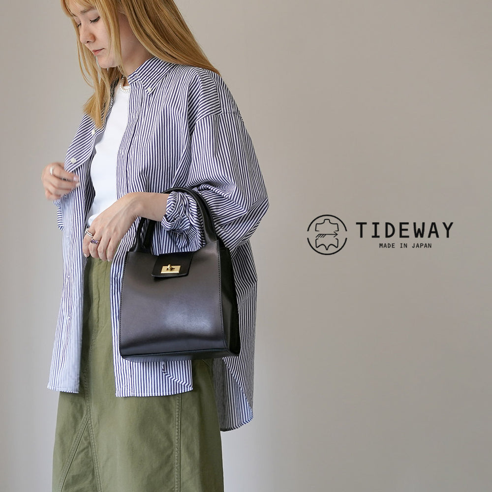 TIDEWAY（タイドウェイ） MOSS メタルツイスト トート / レディース ハンドバッグ ミニ 鞄 かばん 牛革 本革 日本製 ...