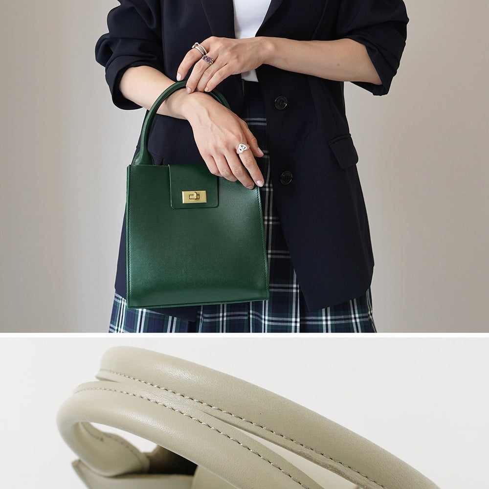 TIDEWAY（タイドウェイ） MOSS メタルツイスト トート / レディース ハンドバッグ ミニ 鞄 かばん 牛革 本革 日本製 ...