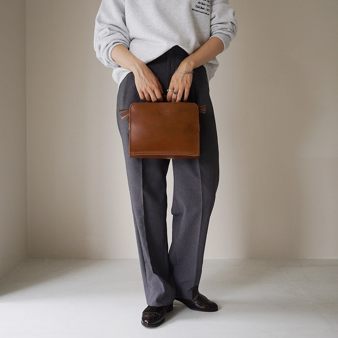 TIDEWAY（タイドウェイ） NUME シカクボストン / バッグ 鞄 かばん ショルダー ミニバッグ 本革 牛革 レザー 日本製 無地 ...