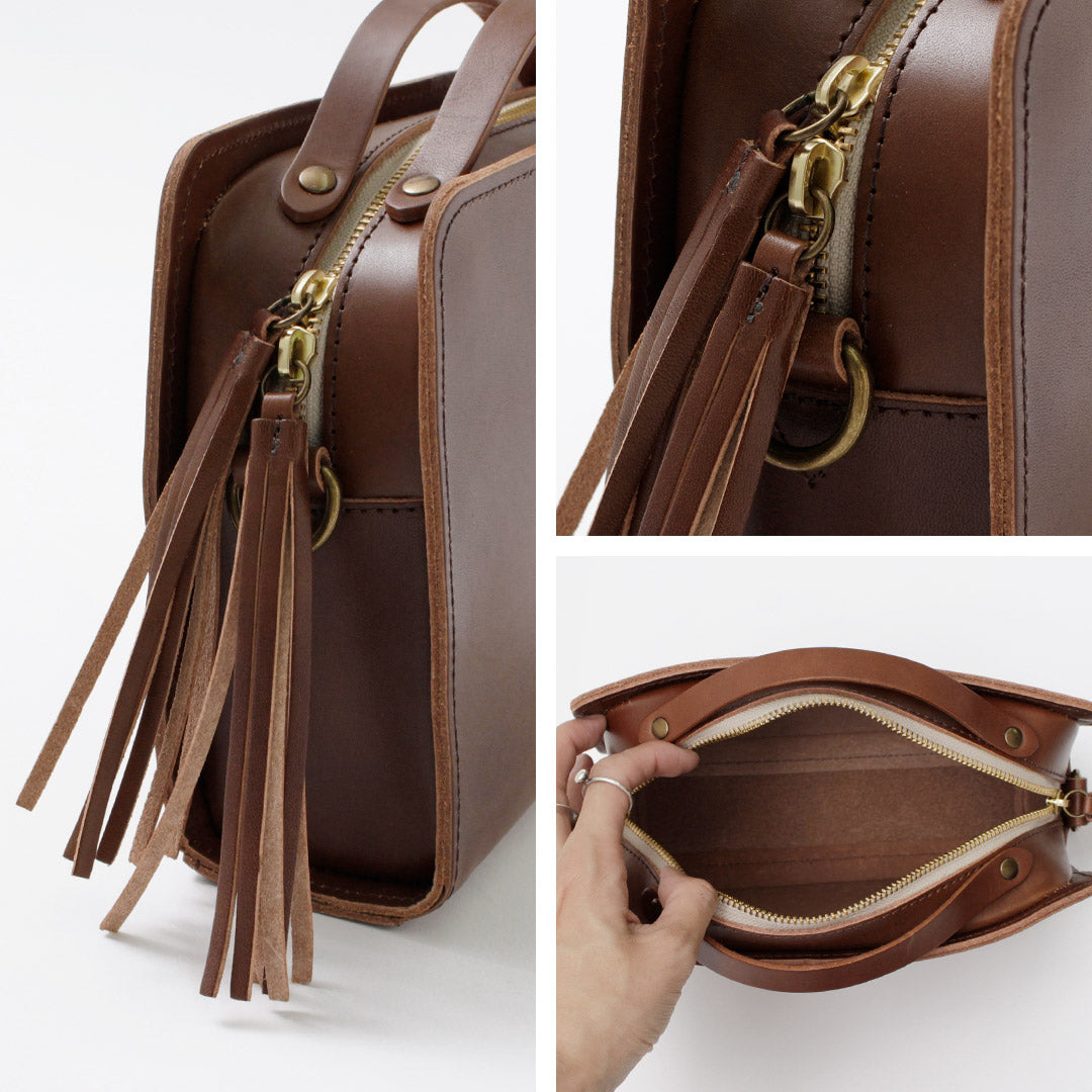 TIDEWAY（タイドウェイ） NUME シカクボストン / バッグ 鞄 かばん ショルダー ミニバッグ 本革 牛革 レザー 日本製 無地 ...