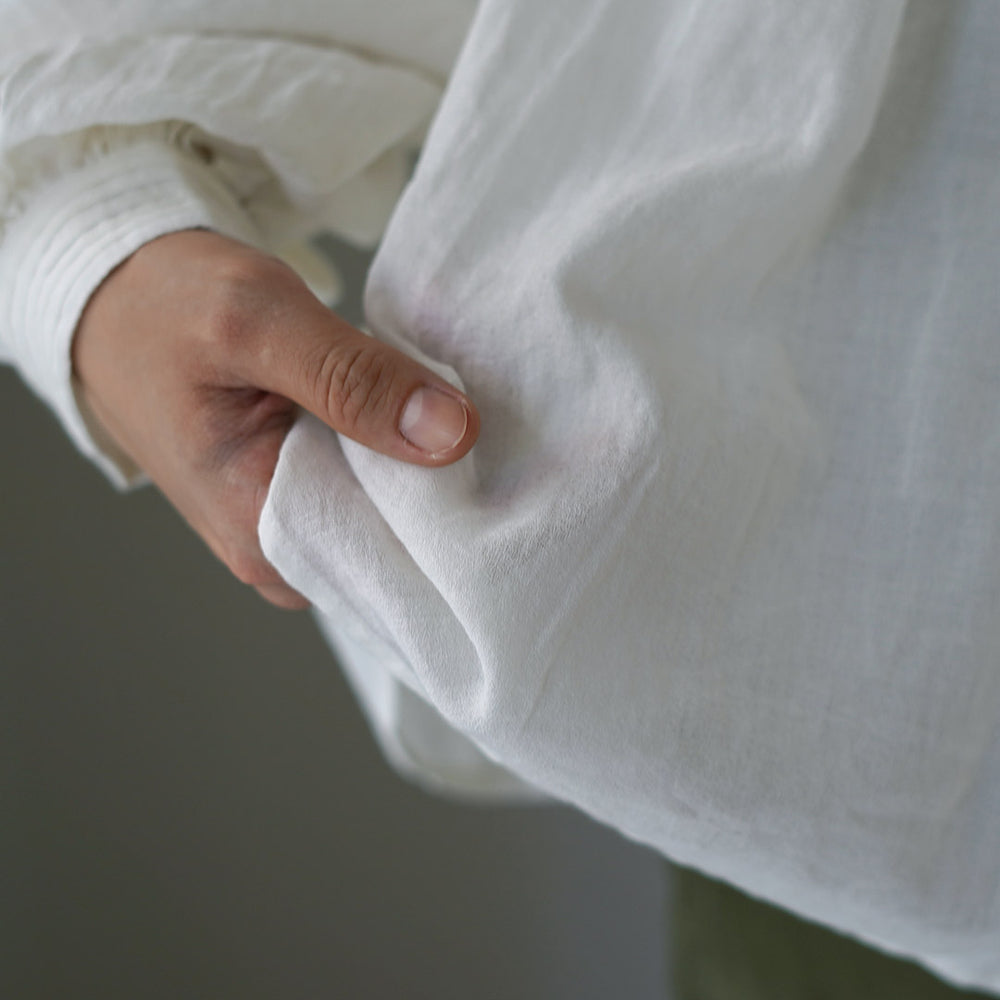 TUMUGU（ツムグ） ハンド刺繍 コットンモス プルオーバー / レディース ブラウス シャツ 長袖 綿100｜ROCOCO ONLINE ...