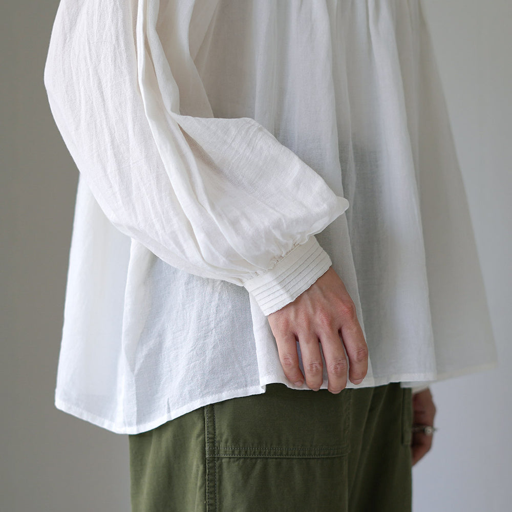 TUMUGU（ツムグ） ハンド刺繍 コットンモス プルオーバー / レディース ブラウス シャツ 長袖 綿100｜ROCOCO ONLINE ...