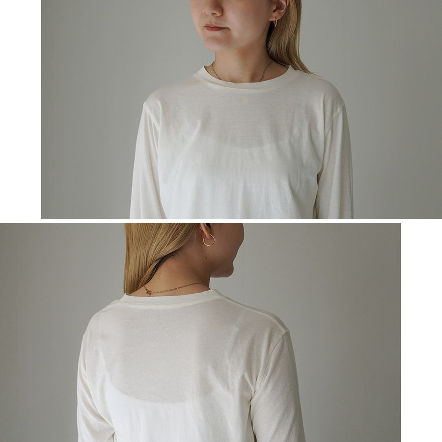 TUMUGU（ツムグ） フェザリーコットン 天竺 クルーネックT｜ROCOCO ONLINE STORE