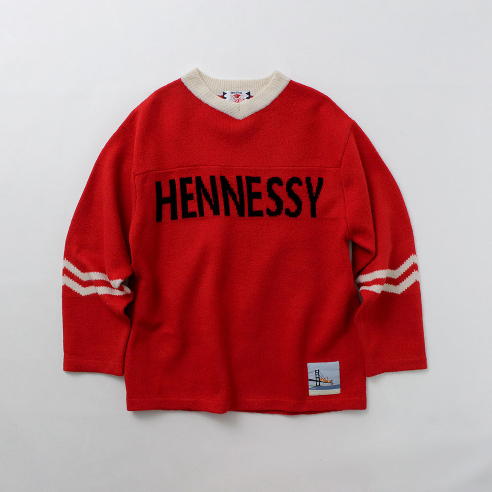 SON OF THE CHEESE（サノバチーズ） ヘネシー フットボール セーター / トップス ニット Vネック メンズ HENNY ...