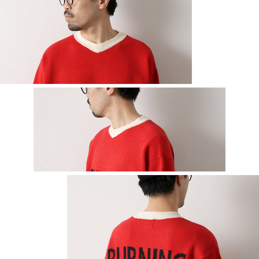 SON OF THE CHEESE（サノバチーズ） ヘネシー フットボール セーター / トップス ニット Vネック メンズ HENNY ...