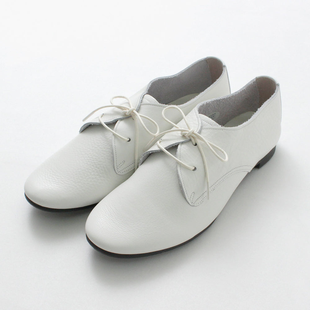 RAMBLE DANCE（ランブルダンス） シュリンクレザー レースアップシューズ 373-11083 / 革靴 本革 牛革 フラット 日本製 レディース｜ROCOCO ONLINE STORE