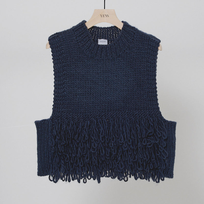 【8月23日より予約販売開始】YENN（イェン） ループ ハンドニット ベスト / レディース 秋 レイヤード LOOP HAND KNIT ...