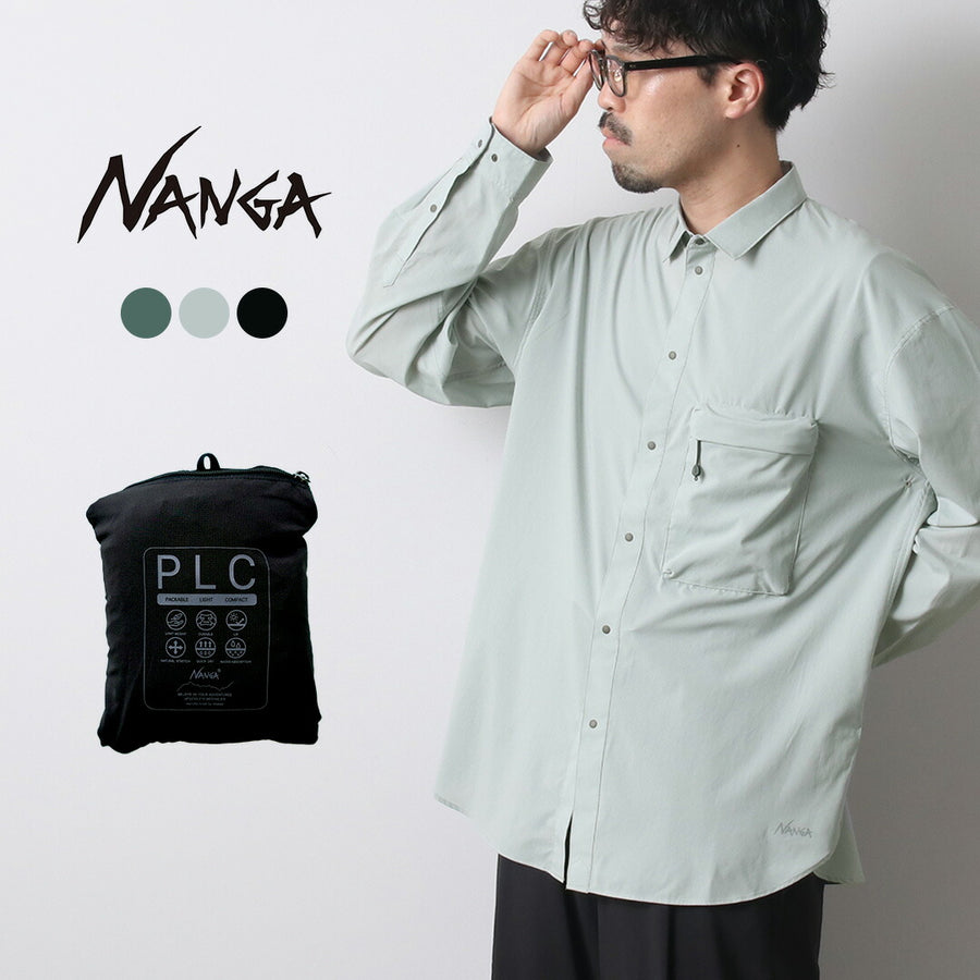 NANGA（ナンガ） PLC エクスカーション シャツ / 長袖 吸水速乾 UVカット パッカブル SHADOW RIP スナップボタン ...