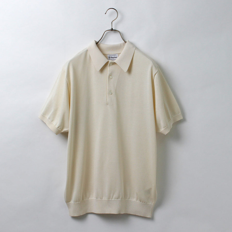 YONETOMI NEW BASIC（ヨネトミニューベーシック） シルクニット ポロシャツ / メンズ 半袖 ポロシャツ シルク100％ 日本製 SILK KNIT P/L｜ROCOCO ...
