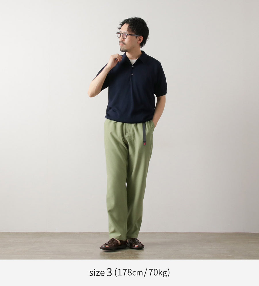 YONETOMI NEW BASIC（ヨネトミニューベーシック） シルクニット ポロシャツ / メンズ 半袖 ポロシャツ シルク100％ 日本製 SILK KNIT P/L｜ROCOCO ...