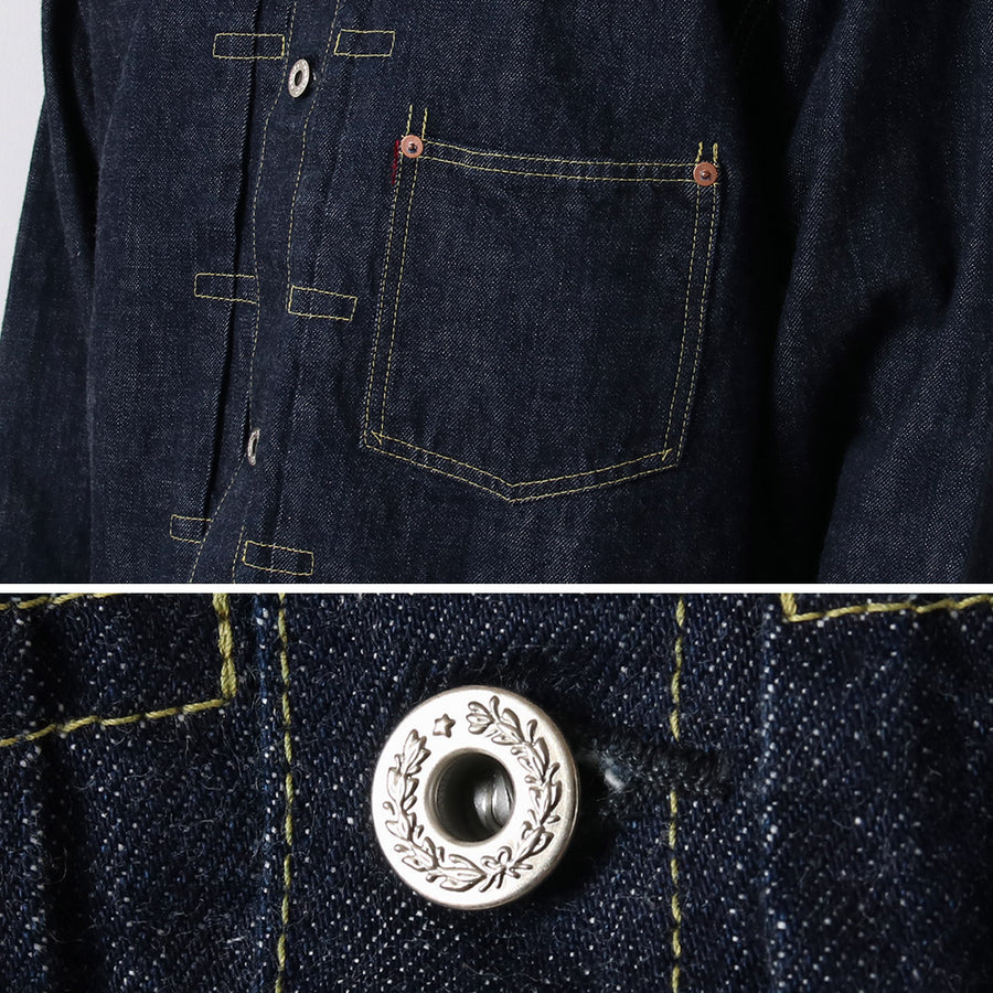 REMI RELIEF（レミレリーフ） 12ozデニム 大戦モデルGジャン ワンウォッシュ デニムジャケット / セルヴィッチ 12oz ...