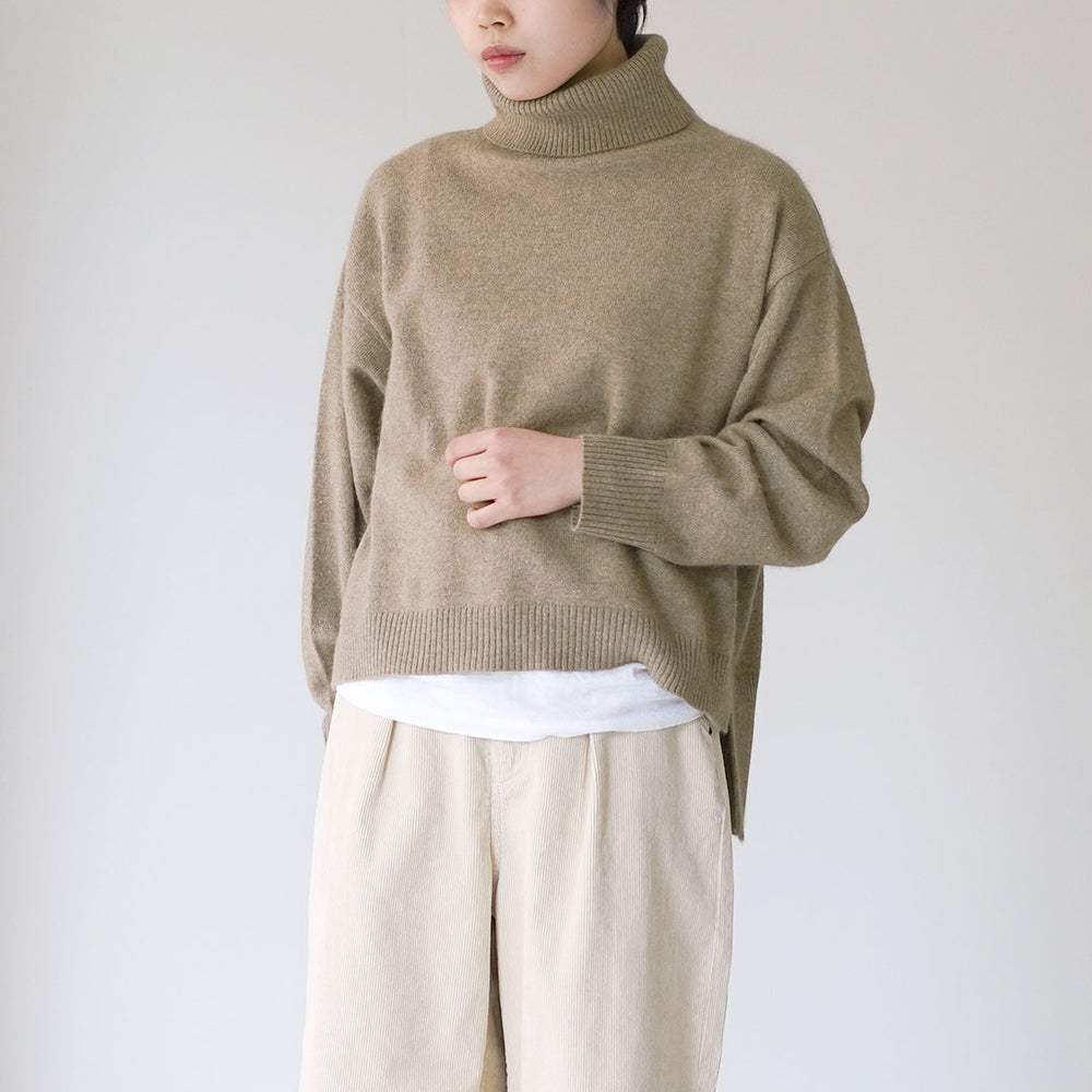 MIDIUMI（ミディウミ） ラクーン ニット ハイネック プルオーバー / レディース タートルネック｜ROCOCO ONLINE STORE
