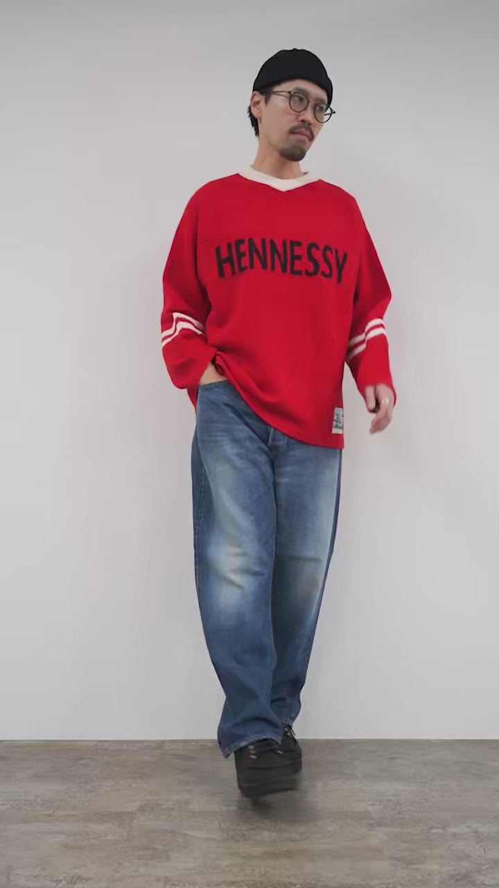 SON OF THE CHEESE（サノバチーズ） ヘネシー フットボール セーター / トップス ニット Vネック メンズ HENNY ...
