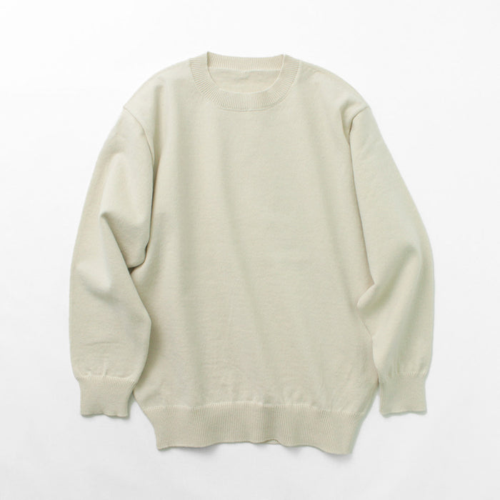 YONETOMI NEW BASIC（ヨネトミニューベーシック） リジッド カシミア ニット プルオーバー セーター カシミヤ クルーネック｜ROCOCO ONLINE STORE